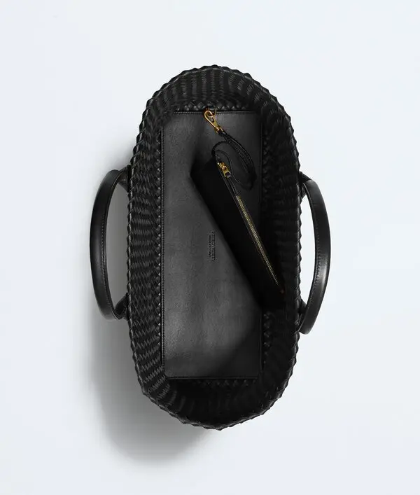 Bottega Veneta Intreccio Leather Tote Bag - Black