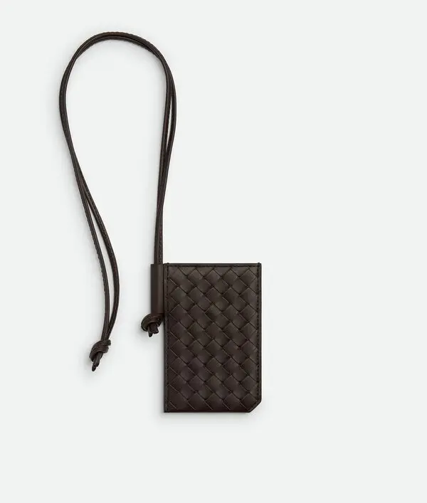 Bottega Veneta Intrecciato Piccolo Badge Holder - Fondant