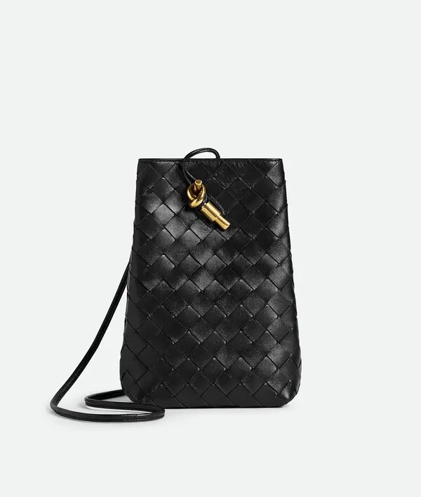 Bottega Veneta Andiamo Phone Pouch - Black