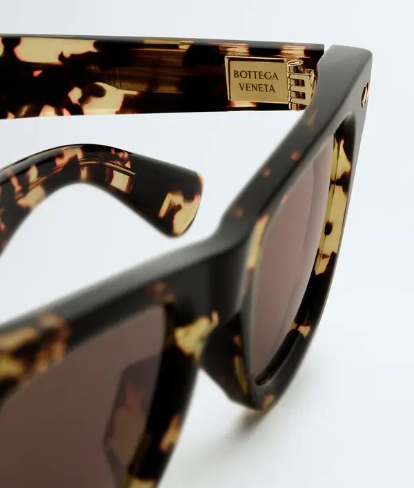 Bottega Veneta Dizzy Squared Sunglasses - Havana/brown