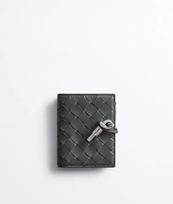 Bottega Veneta Andiamo Small Bi-fold Wallet - Obsidian Grey