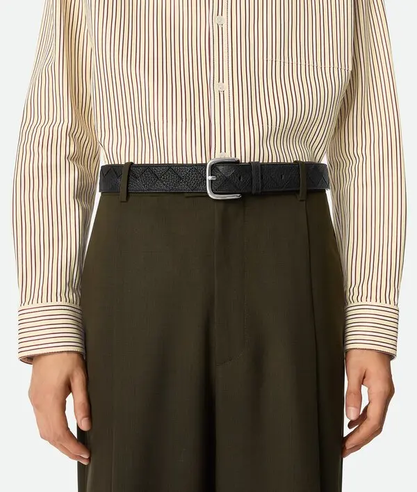 Bottega Veneta Intrecciato Taurillon Leather Belt