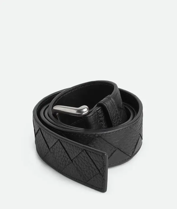 Bottega Veneta Intrecciato Taurillon Leather Belt