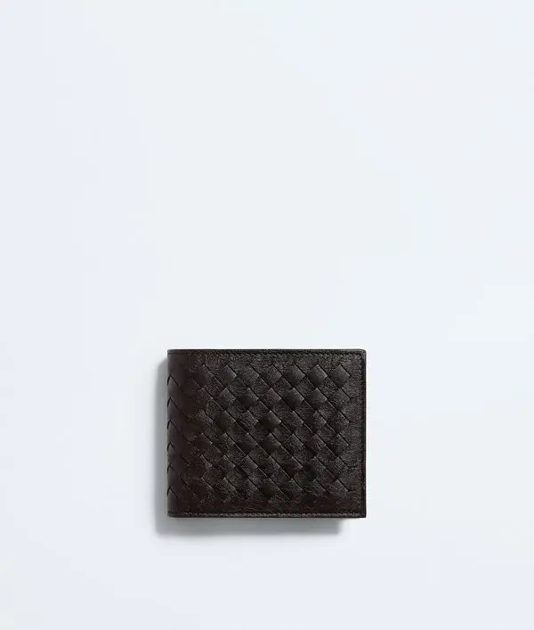Bottega Veneta Woven Mycelium Bi-fold Wallet - Espresso