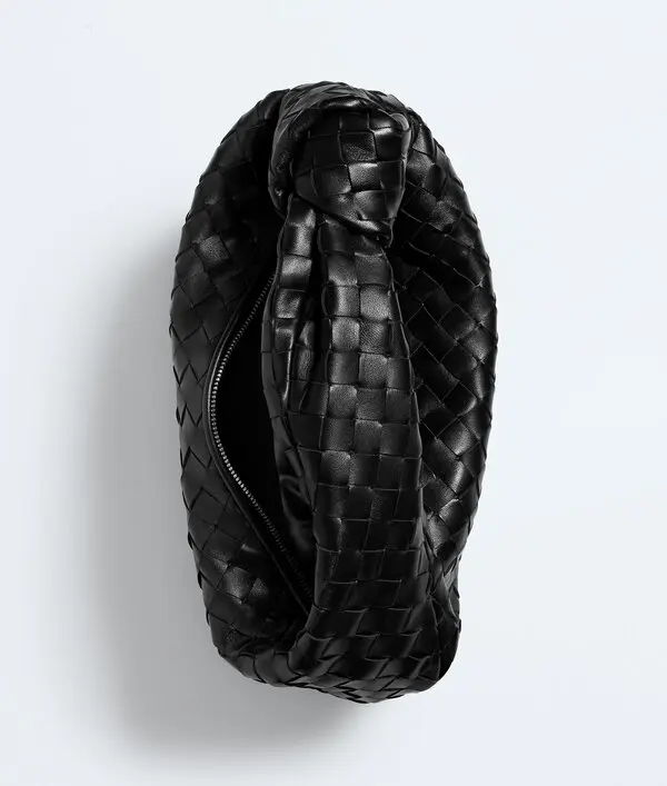 Bottega Veneta Small Jodie Intrecciato Leather Shoulder Bag - Black