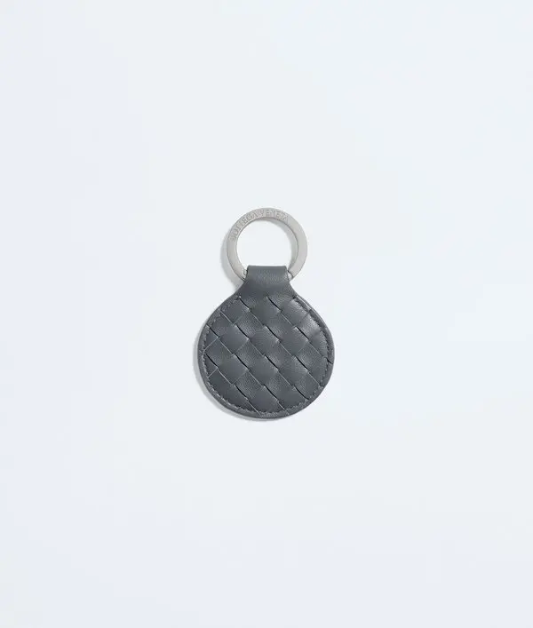 Bottega Veneta Intrecciato Piccolo Round Key Ring - Thunder