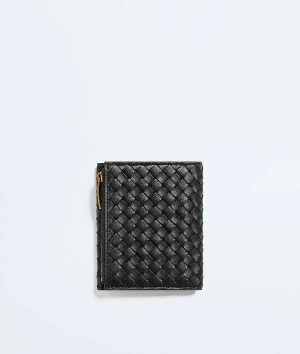 Bottega Veneta Intrecciato Piccolo Small Bi-fold Zip With Flap