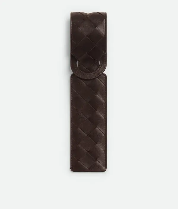 Bottega Veneta Intrecciato Long Tag Holder - Fondant