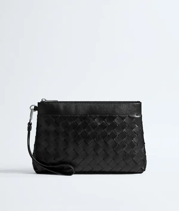 Bottega Veneta Intrecciato Prism Pouch - Black