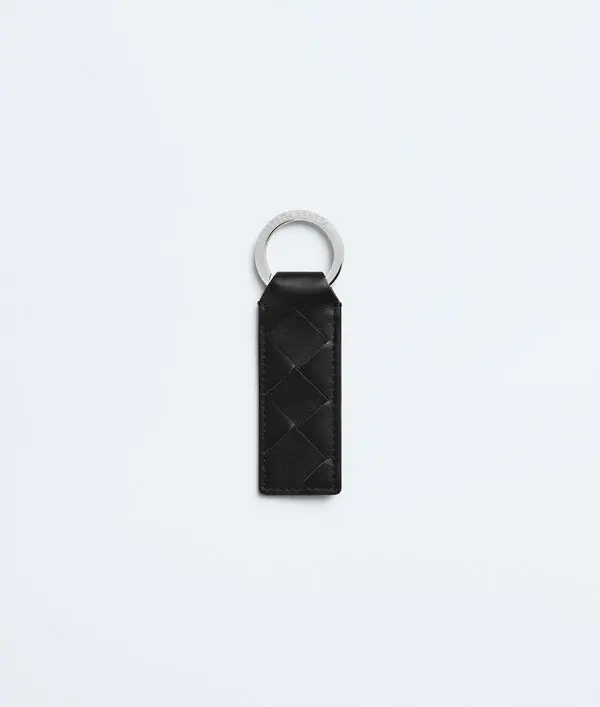 Bottega Veneta Tab Key Ring - Black
