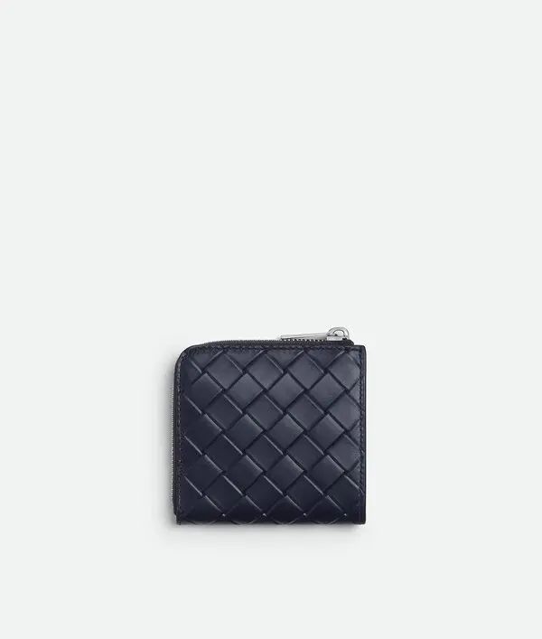 Bottega Veneta Intrecciato Stamp Square Zip Around Wallet