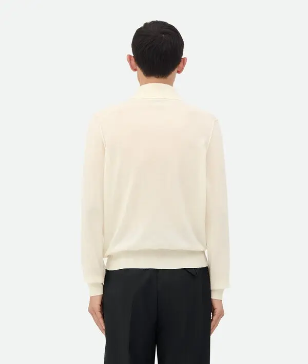 Bottega Veneta Light Fine Cashmere Polo Jumper