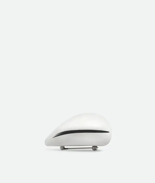 Bottega Veneta Large Drop Brooch - Silver