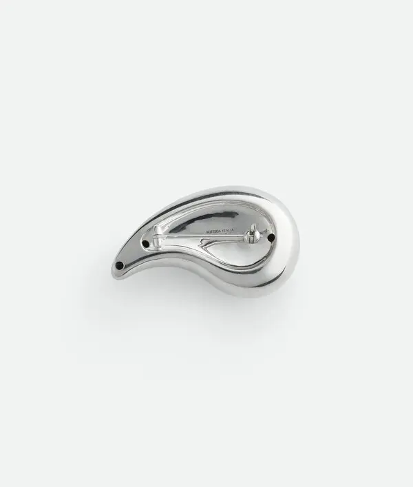 Bottega Veneta Large Drop Brooch - Silver