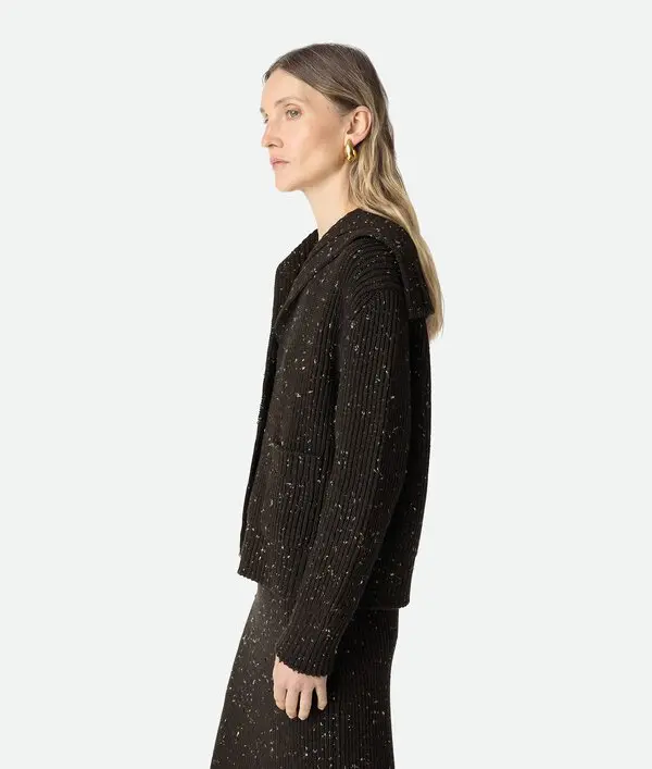 Bottega Veneta Wool English Rib Cardigan - Fondant