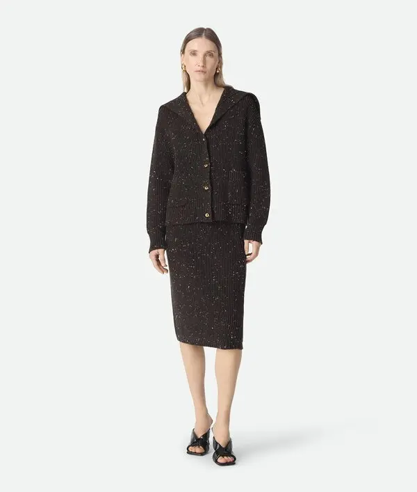 Bottega Veneta Wool English Rib Cardigan - Fondant
