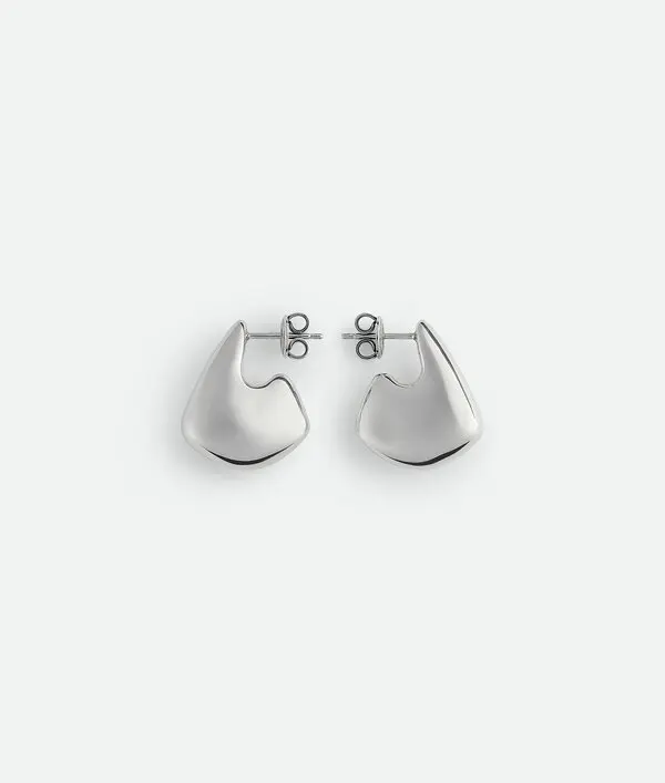 Bottega Veneta Mini Fin Earrings - Silver