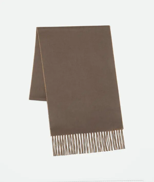Bottega Veneta Bi-colour Cashmere Scarf - Black/beige