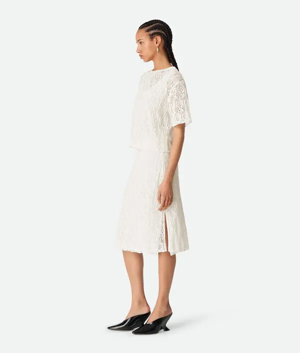 Bottega Veneta Cotton And Silk Fish Lace Top