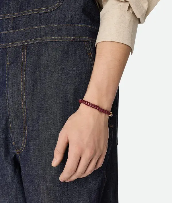 Bottega Veneta Knot Leather Bracelet
