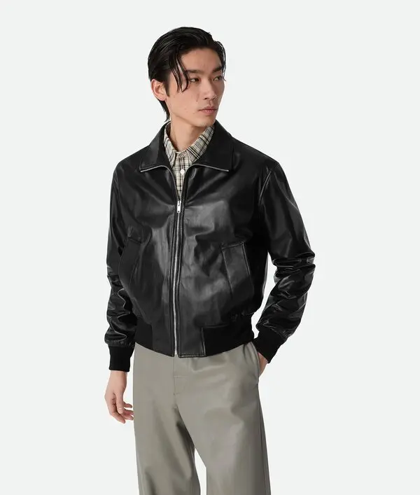 Bottega Veneta Leather Nappa Blouson - Black