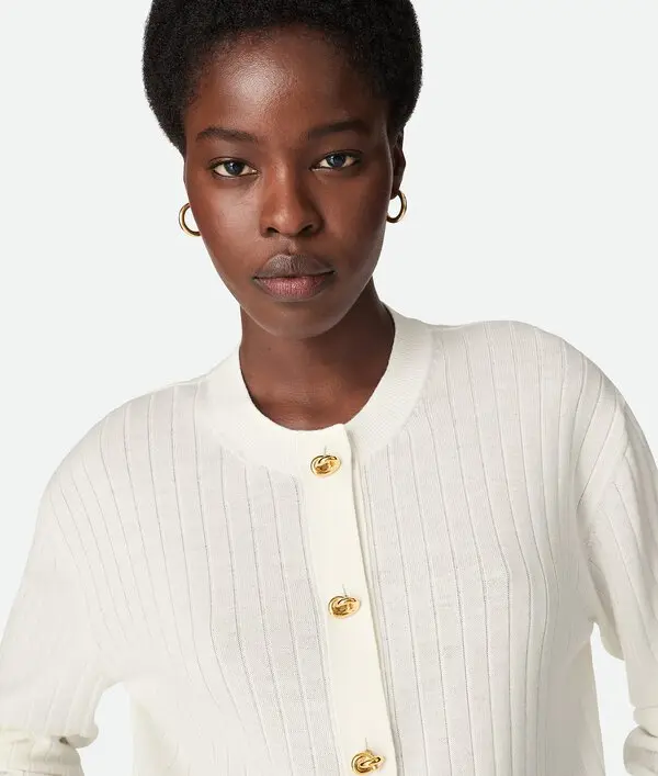 Bottega Veneta Wool Rib Cardigan