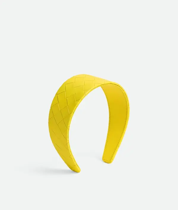 Bottega Veneta Intrecciato Nappa Leather Headband - Sulfur