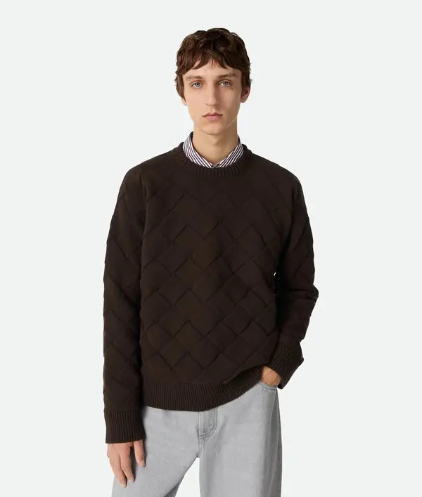 Bottega Veneta Intrecciato Wool Jumper - Double Espresso