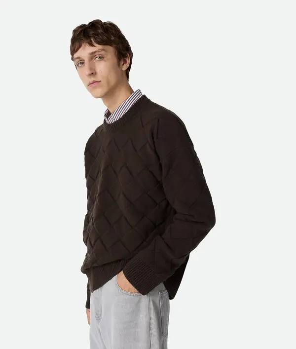 Bottega Veneta Intrecciato Wool Jumper - Double Espresso