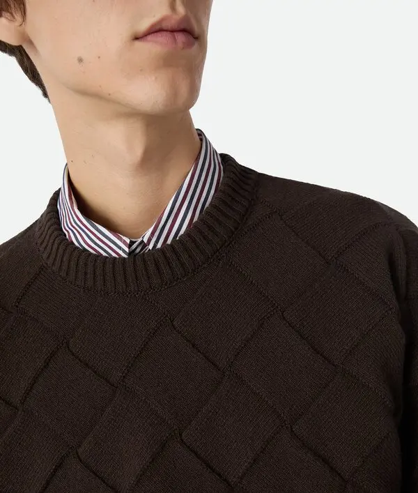 Bottega Veneta Intrecciato Wool Jumper - Double Espresso