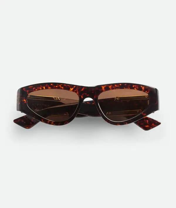 Bottega Veneta Dash Cat Eye Sunglasses - Havana/brown