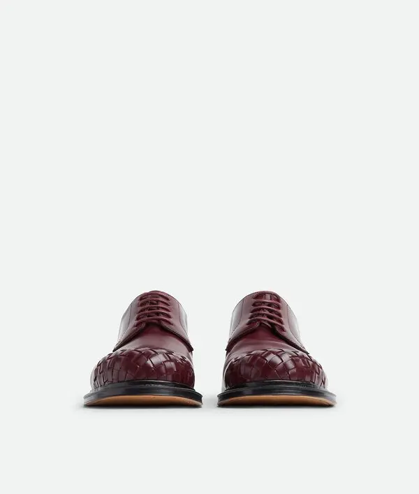 Bottega Veneta James Lace-up Shoe With Intrecciato Toe Cap