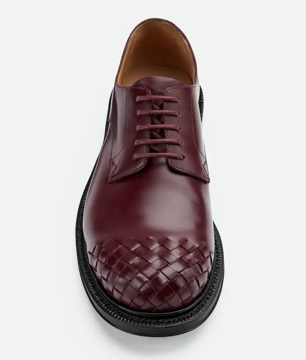 Bottega Veneta James Lace-up Shoe With Intrecciato Toe Cap