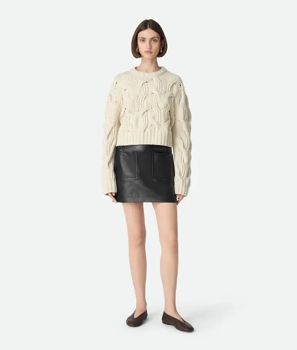 Bottega Veneta Leather Skirt