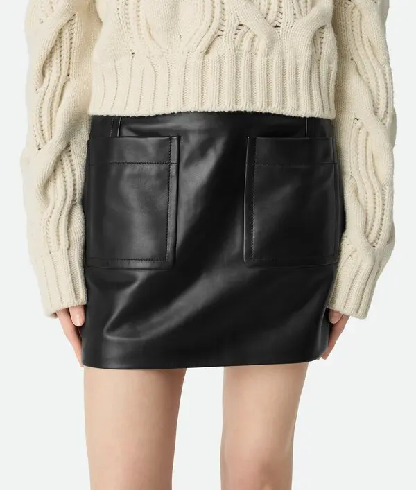Bottega Veneta Leather Skirt
