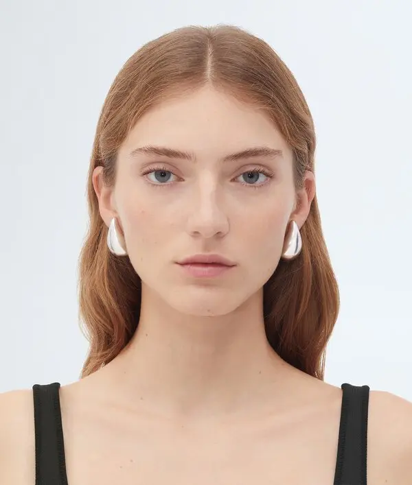 Bottega Veneta Small Drop Earrings - Silver