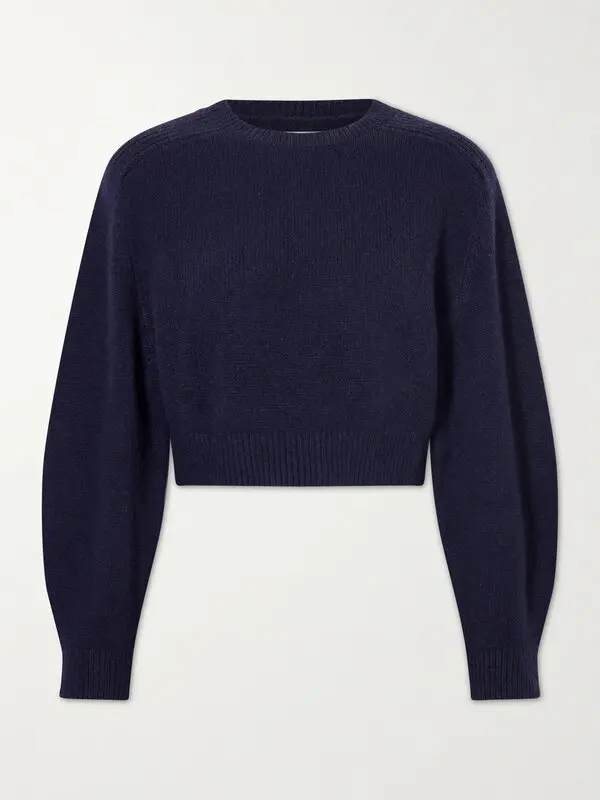 Khaite Masie Wool And Cashmere-blend Sweater - Blue