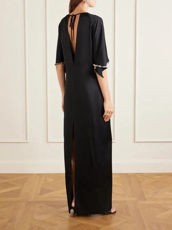 Stella McCartney Embellished Satin Maxi Dress