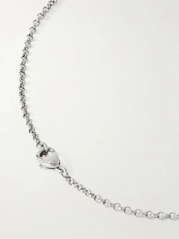 Khaite Keefe Palladium-coated Pendant Necklace - Silver