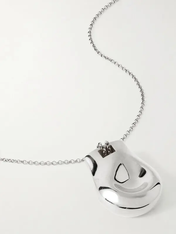 Khaite Keefe Palladium-coated Pendant Necklace - Silver
