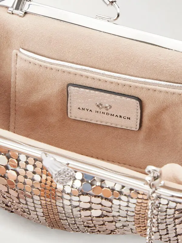ANYA HINDMARCH Maud Tassel Chainmail Clutch