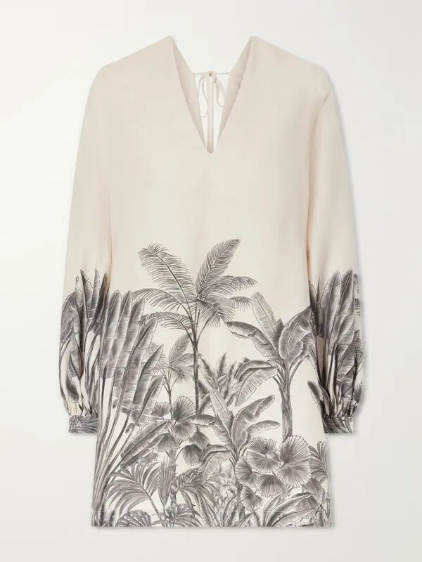ANDRES OTALORA Amarula Porfavor Printed Linen Mini Dress - Multi