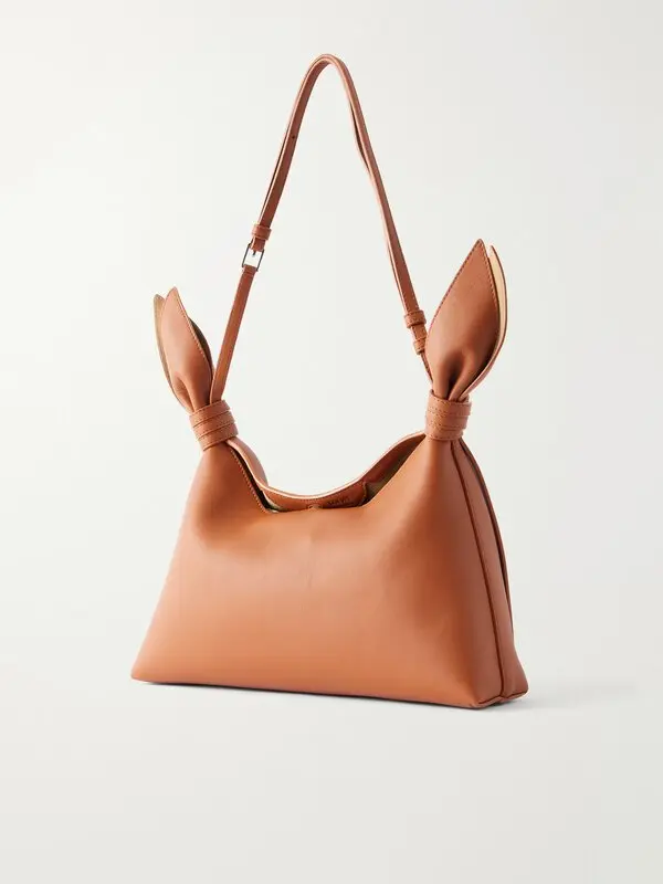 Loewe Scarf Medium Knotted Leather Shoulder Bag - Brown