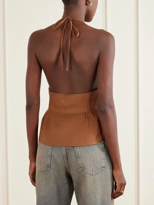 SIR. Freja Linen Halterneck Tank