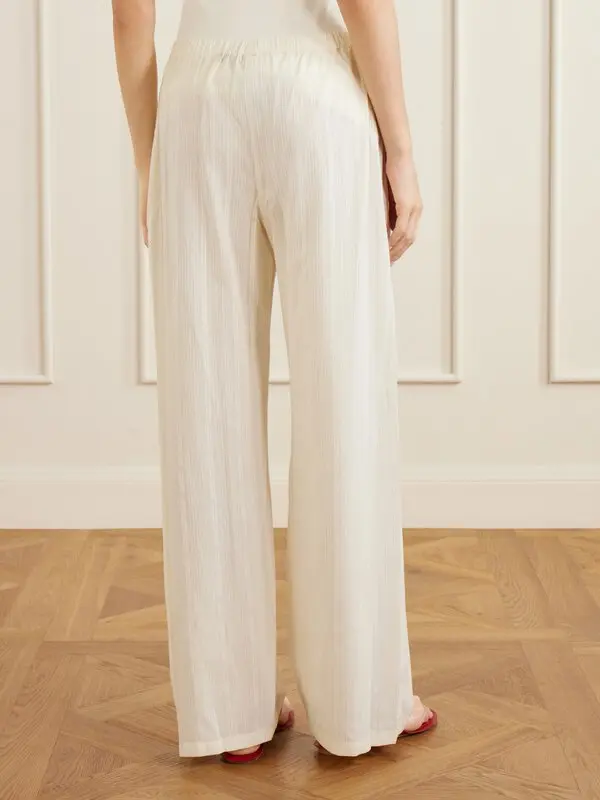 Theory Cotton-poplin Wide-leg Pants