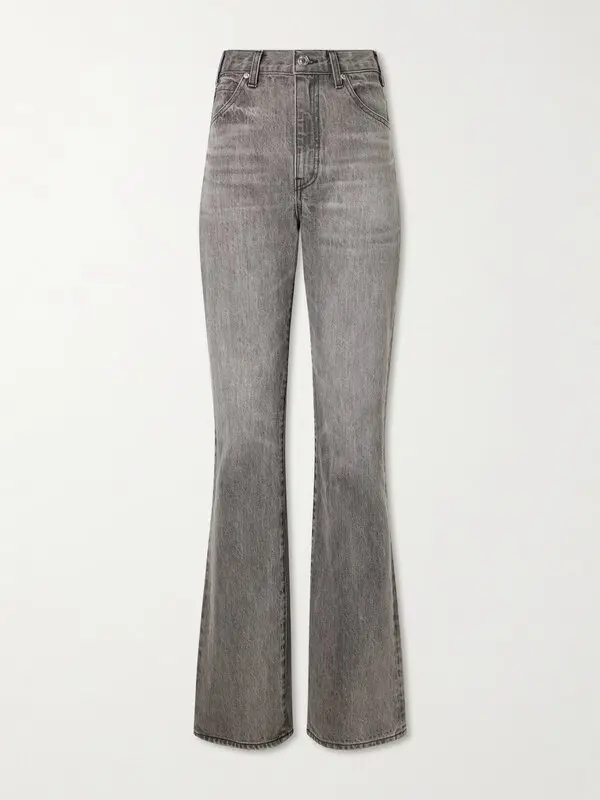 NILI LOTAN Joan High-rise Straight-leg Jeans - Gray