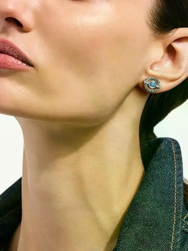 John Hardy Icon Blue Topaz Earrings