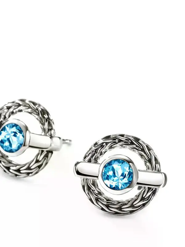 John Hardy Icon Blue Topaz Earrings