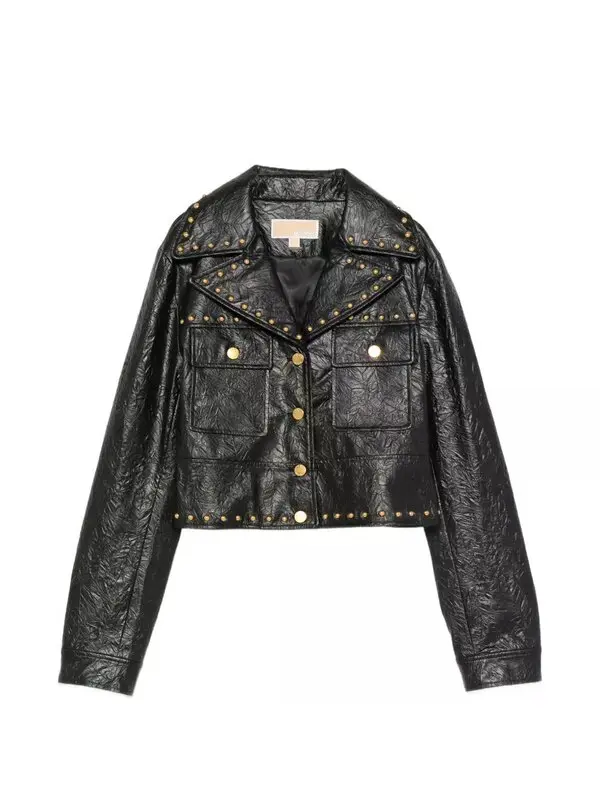 Michael Kors Studded Crinkled Jacket - Black
