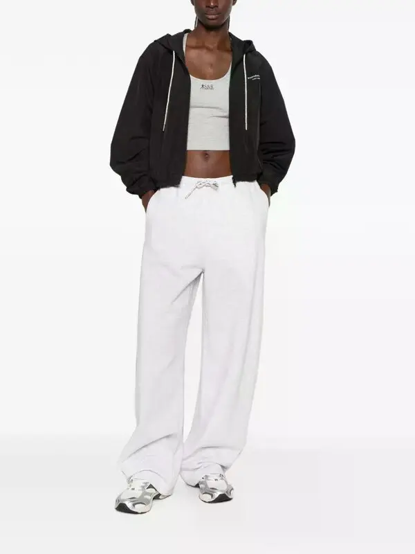 SPORTY & RICH Logo-print Racerback Sports Bra - Grey